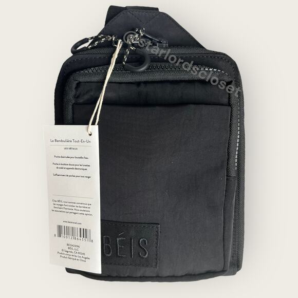 BEIS | Bags | Beis Sports Sling Crossbody Bag Black Minimalist ...